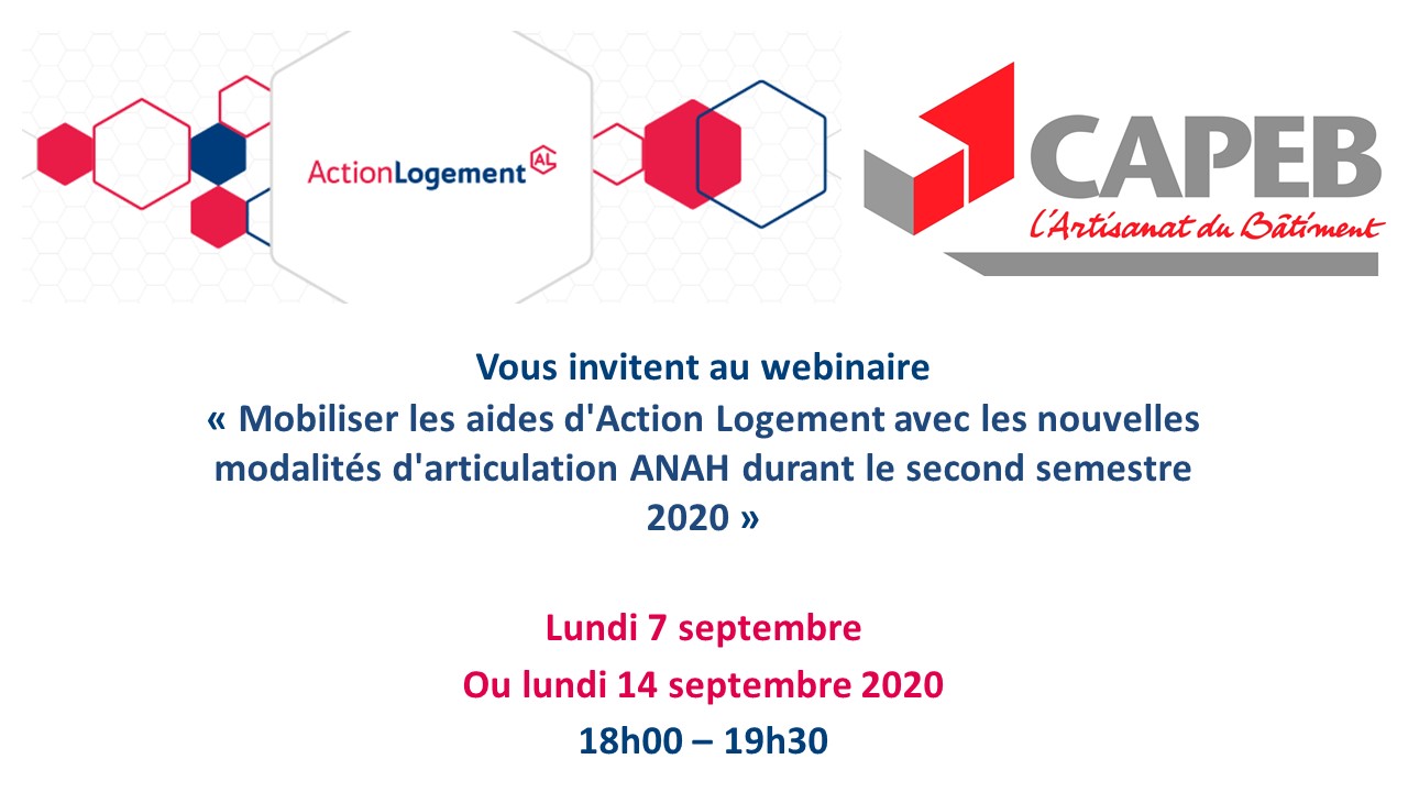 WEBINAIRE « Mobiliser les aides d'Action Logement avec les nouvelles modalités d'articulation ...